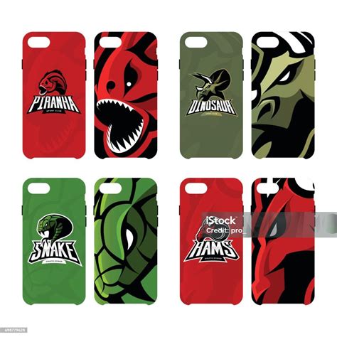 퓨 리 어스 피 라 니 아 Ram 뱀 및 공룡 스포츠 벡터 아이콘 개념 스마트 폰 케이스 개인 장식품에 대한 스톡 벡터 아트 및 기타 이미지 Istock