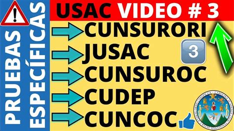 VÍDEO 3 Pruebas Específicas de los Centros Universitarios CUNSURORI