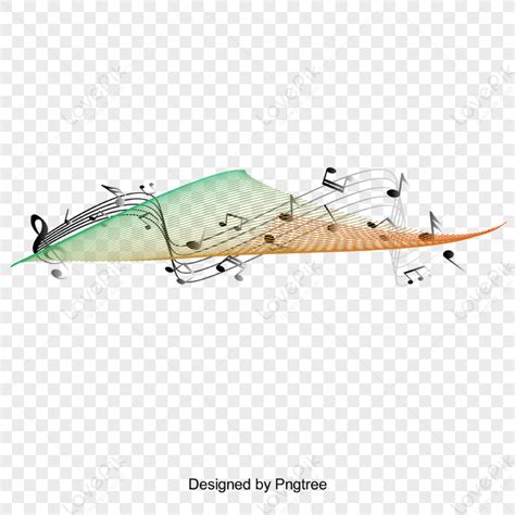 만화 기하 곡선 음파 음악 문자삽화지팡이 Png 일러스트 무료 다운로드 Lovepik