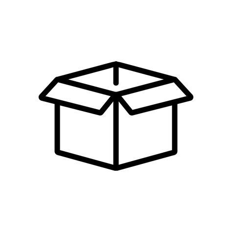 Cardboard Box Icon Vector Isolated Contour Symbol Illustration 9988724