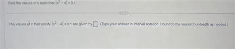 Find The Values Of X Such That X