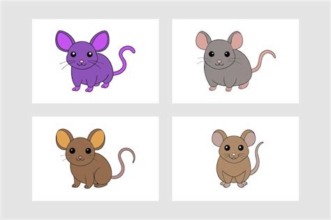 Premium Vector Hand Drawn Mouse Or Rat Line Art Vector Illustration Sets