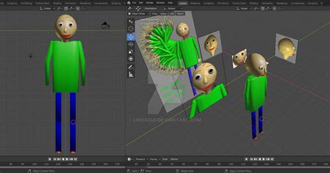 [blender] Baldi V2 Wip By Linex240 On Deviantart