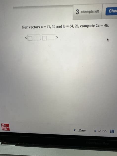 Solved 3 ﻿attempts Leftfor Vectors A 1 1 ﻿and B 4 2