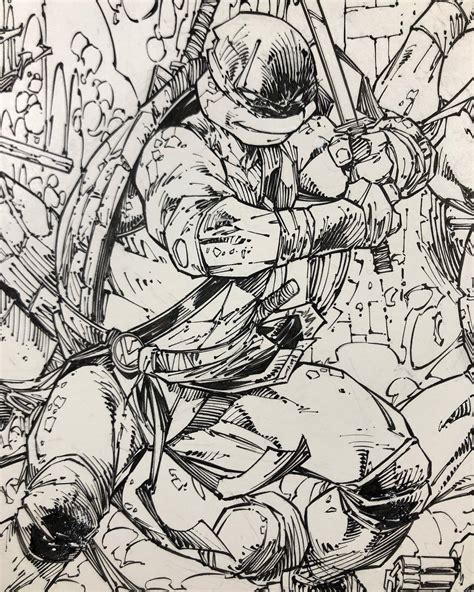 Art Of Adelso Tmnt My Inks Over Brett Booth Hope