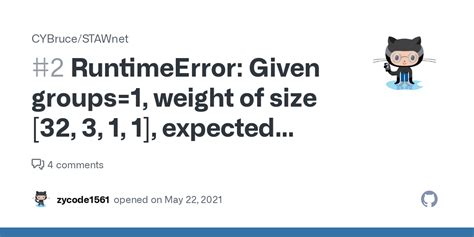 Runtimeerror Given Groups1 Weight Of Size 32 3 1 1 Expected Input 64 2 207 13 To
