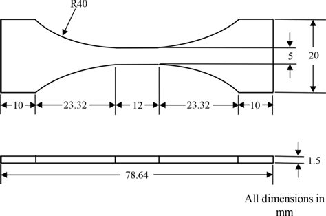 Schematic Of Fatigue Test Specimen With Dimensions Download