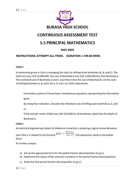 S5 Mtc Assessment Bhs May Pdf