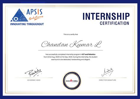 Internship Robotics Iot Machinelearning Datascience