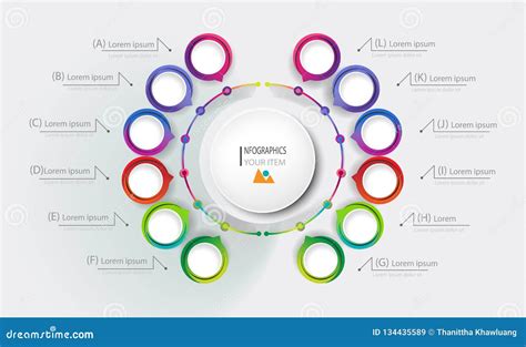 Business Data Visualization Process Chart Abstract Elements Of Graph Diagram With Steps