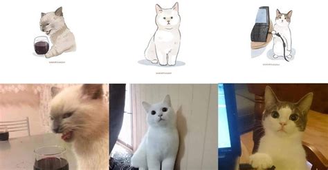 เป็นน่ารัก ภาพวาดสุดตะมุตะมิ เปลี่ยนรูปถ่ายน้องแมวเป็นการ์ตูน