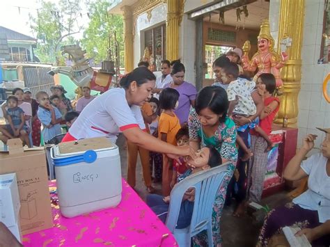 တိုက်ကြီးမြို့နယ်တွင် အသက် ၁၅ နှစ်အောက်ကလေးများ ၀က်သက်ဂျိုက်သိုးရောဂါ ကာကွယ်ဆေးထိုးနှံမှုနှင့