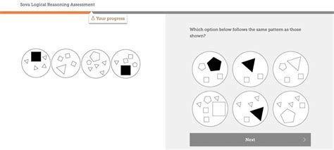 Sova Logical Reasoning Assessment Your Progress Which Option Below Follows The Same Pattern A5