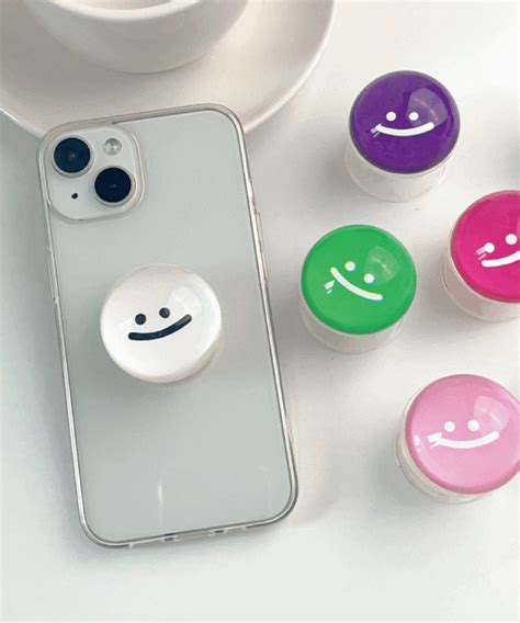 [당일출고 무료배송] 귀여운 스마일 케이스 아이폰 갤럭시 그립 스마트톡 친구 생일 선물 우정 커플 우정템 커플템 아이폰15 아이폰14 Z플립 케이스 폰케이스 에이블리