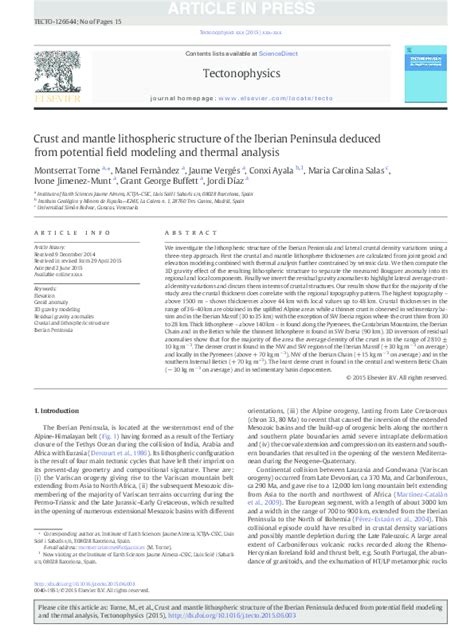Pdf Crustal And Mantle Lithospheric Structure Of The Iberian Peninsula Deduced From Potential