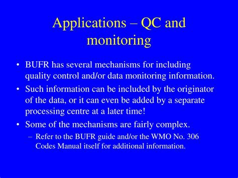Ppt Applications Of Bufr Why When And How To Use Bufr Powerpoint