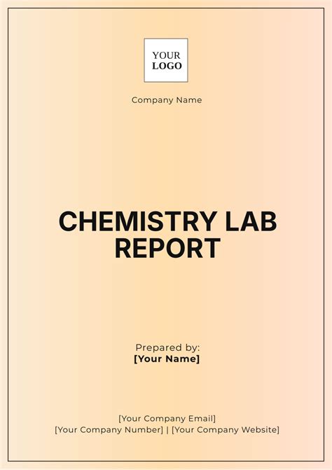 Free Chemistry Lab Report Template To Edit Online