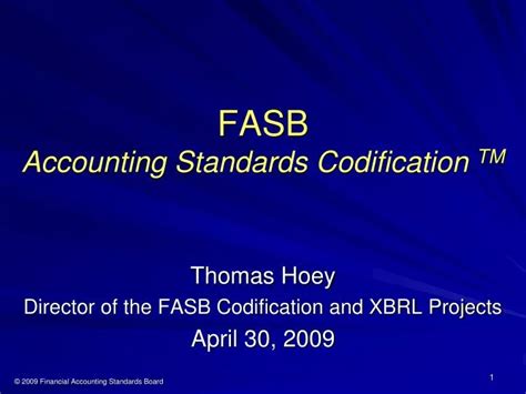 Ppt Fasb Accounting Standards Codification Tm Powerpoint Presentation