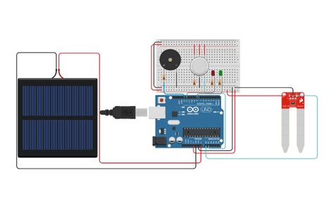 Circuit Design Plant Monitoring System Tinkercad