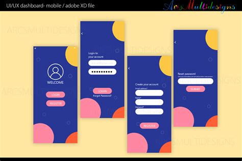 Mobile Dashboard Ui And Ux Design Graphic By Arcs Multidesigns