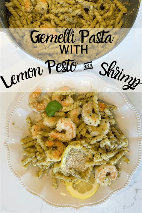 Gemelli Pasta Recipe With Pesto Shrimp And Lemon Easy Dinner