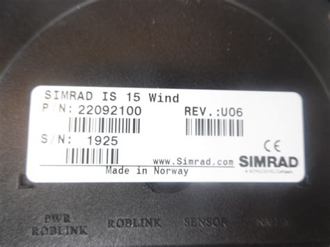 Simrad Is15 Wind Instrument Display 22092100 Max Marine Electronics