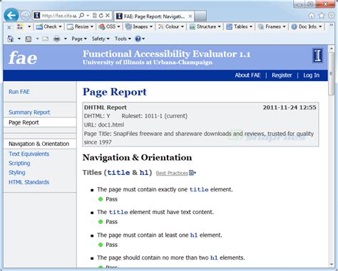 web accessibility toolbar screenshot and download at