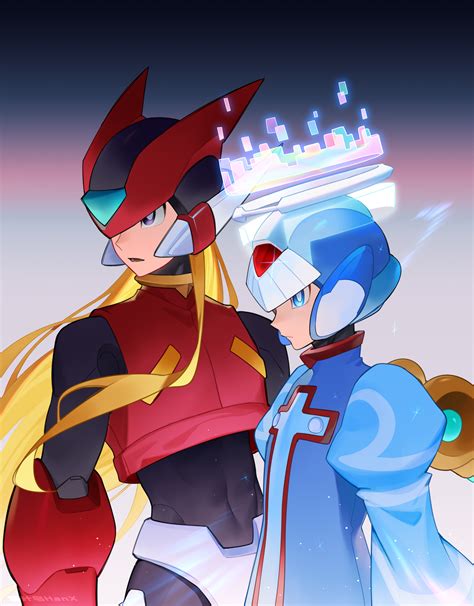 Zero X Zero Z And Cyber Elf X Mega Man And More Drawn By Buzzsaw Danbooru