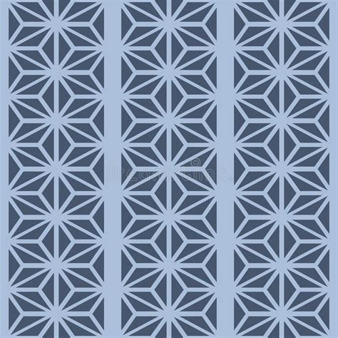 Japanese Hexagon Star Stripe Vector Seamless Pattern Stock Illustration Illustration Of