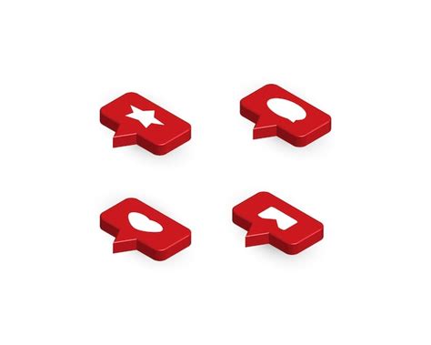 Premium Vector 3d Red Color Notification Counter Isometric