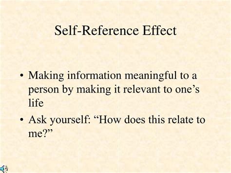 Self Reference Effect