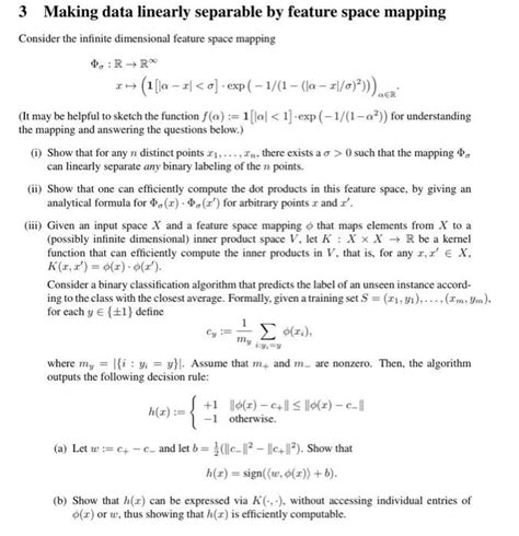 3 Making Data Linearly Separable By Feature Space