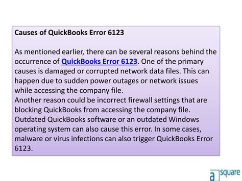 Ppt Crushing Quickbooks Error 6123 A Guide To Troubleshooting And Fixing Powerpoint