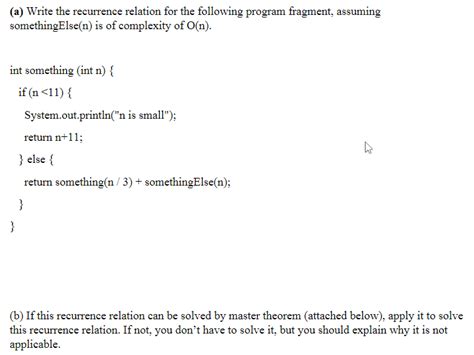 Solved A Write The Recurrence Relation For The Following