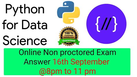 Nptel Python For Data Science Non Proctored Exam16th September
