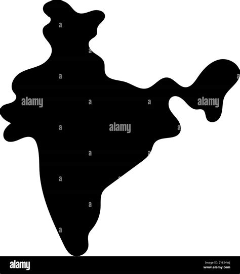 India Map Silhouette Icon Editable Vector Stock Vector Image And Art Alamy