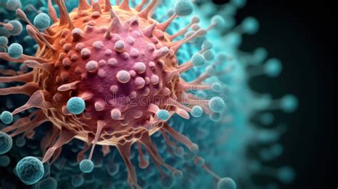 Detailed 3d Illustration Of A Virus Particle Showcasing Its Unique Structure And Stock