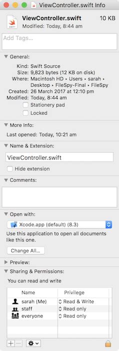 filemanager class tutorial for macos getting started with the file system kodeco