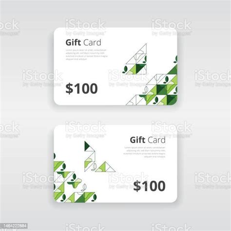 현대적이고 전문적인 상품권 또는 친환경 또는 유기농 제품 및 서비스에 적합한 삽화가 있는 기프트 카드 템플릿 상품권에 대한 스톡 벡터 아트 및 기타 이미지 Istock