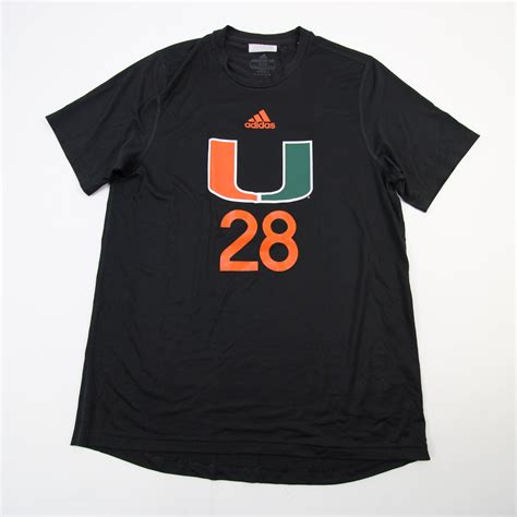 Miami Hurricanes Adidas Creator Short Sleeve Shirt Mens Black New M