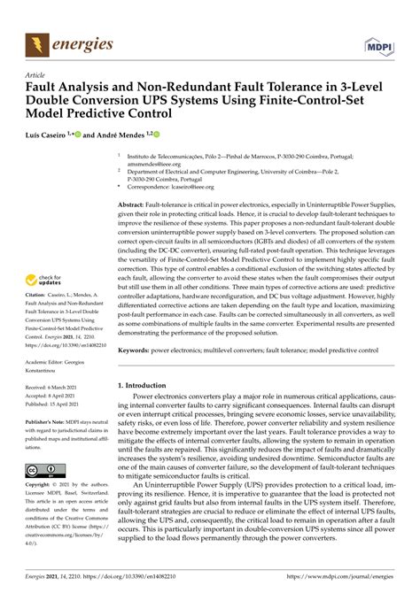 pdf fault analysis and non redundant fault tolerance in 3 level