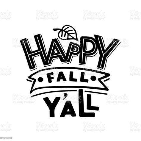 손으로 그린 가을 글자 타이포그래피 포스터 엽서 아이콘 기호 또는 배지에 대한 배경에 축하 텍스트 해피 가을 당신 모두 벡터 서예 수확 파티를위한 스크랩 북 10월에 대한