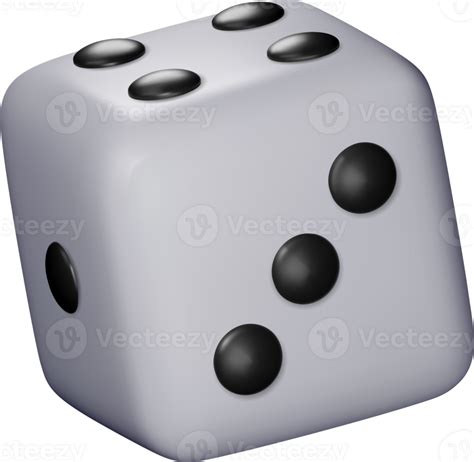 3d Dice White Playing Cube Three Dots 59322017 Png