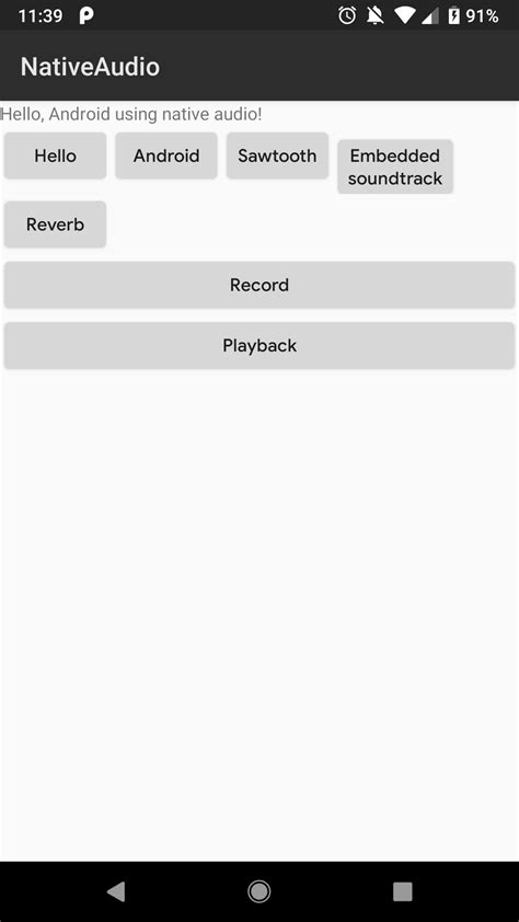 Native Audio Sample Doesnt Show All Buttons · Issue 539 · Android