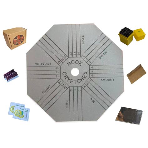 Hooe England™ Titanium Crypt Hex Plate With Alphabet And Number Punch Hooe England