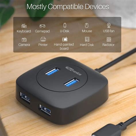 Portronics Mport 4A USB 3 0 Hub 4 In 1 Multiport Adapter With Upto 5 Gbps High Speed Data
