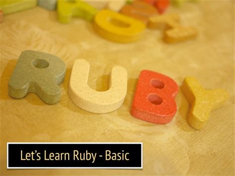 Let S Learn Ruby Basic PPT