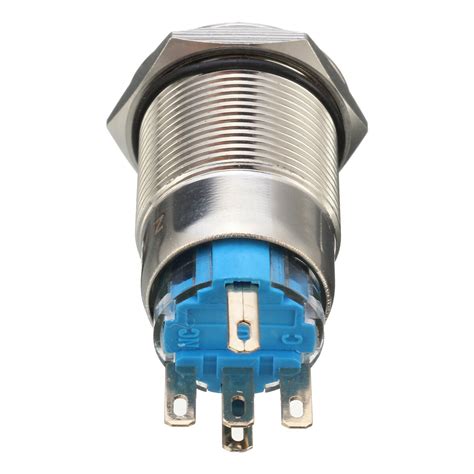5 Pin 19mm Led Light Illuminated Push Button Latching Switch Spdt Waterproof Sale Banggood Com