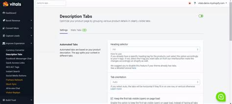 Creating Dynamic Tabs Vitals Help Center