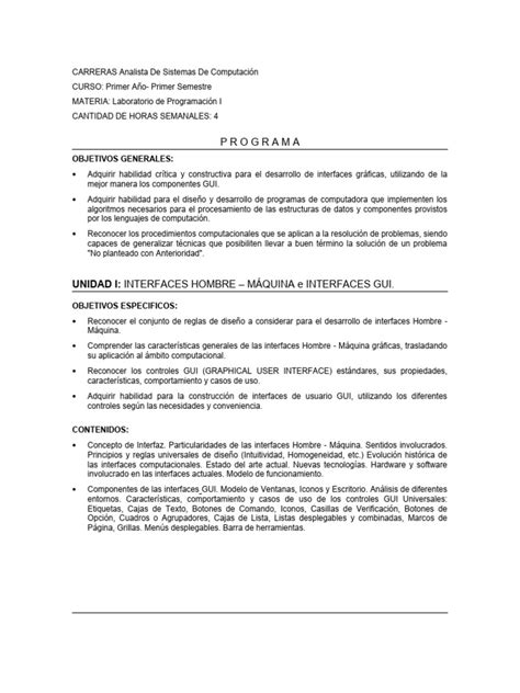 programa laboratorio de programacion i 1 pdf interfaces gráficas de